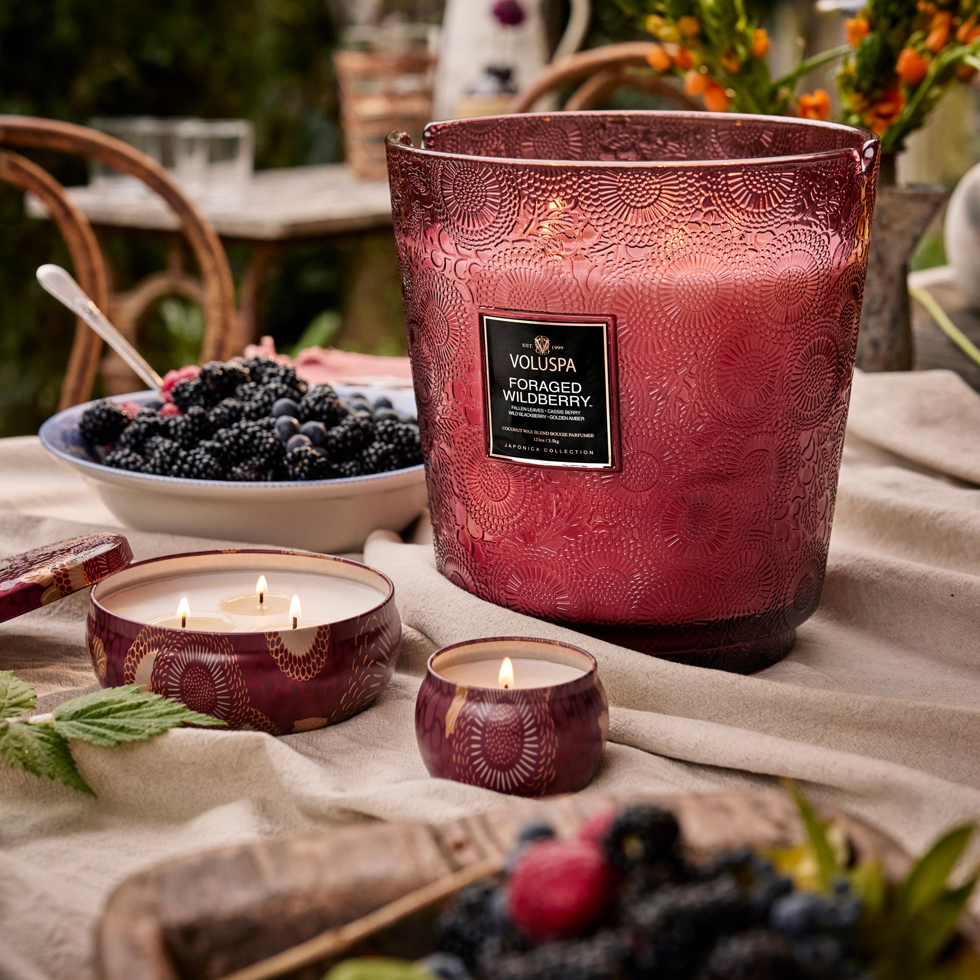 Foraged Wildberry | 5 Wick Hearth Candle | VOLUSPA