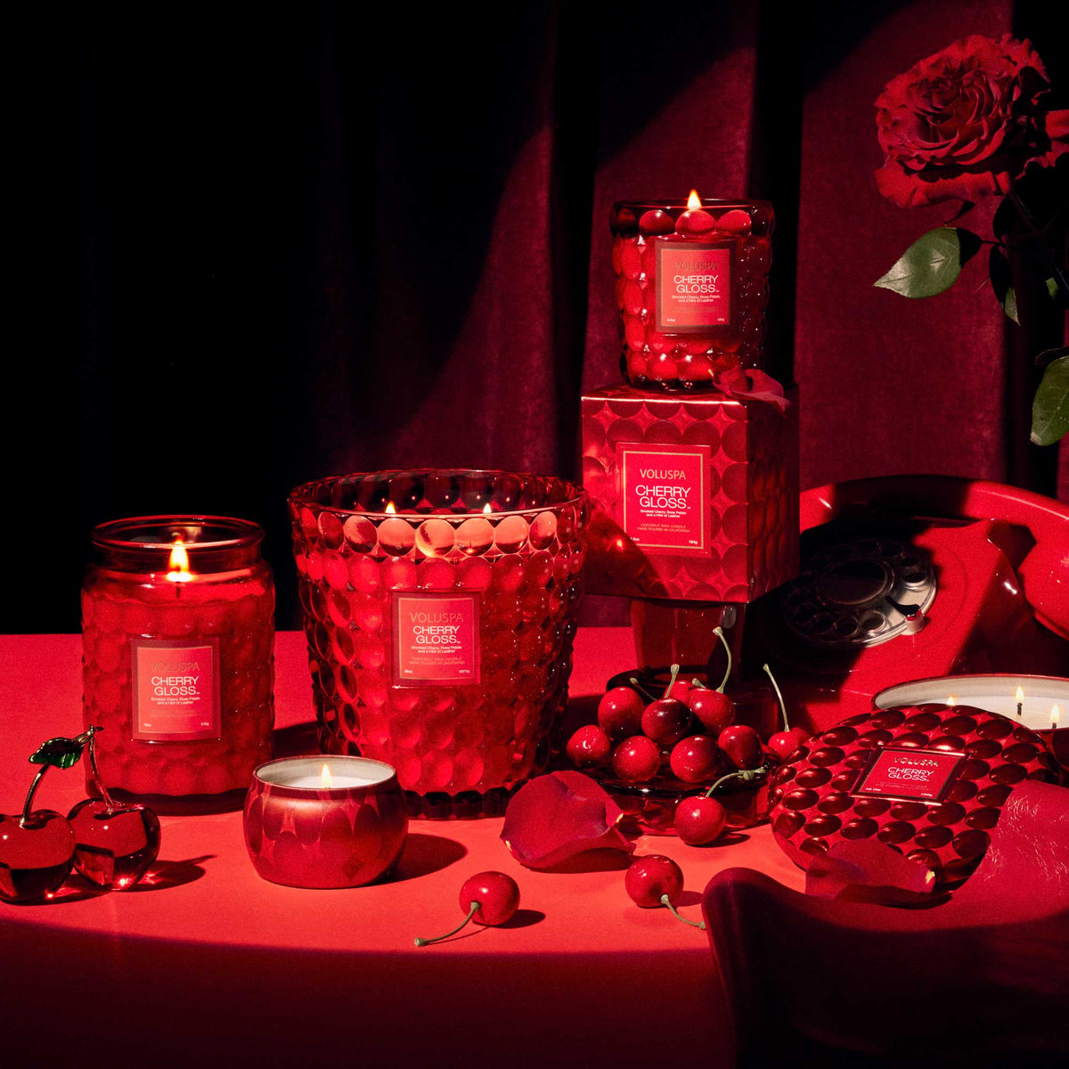 Cherry Gloss | 3 Wick Hearth Candle | VOLUSPA