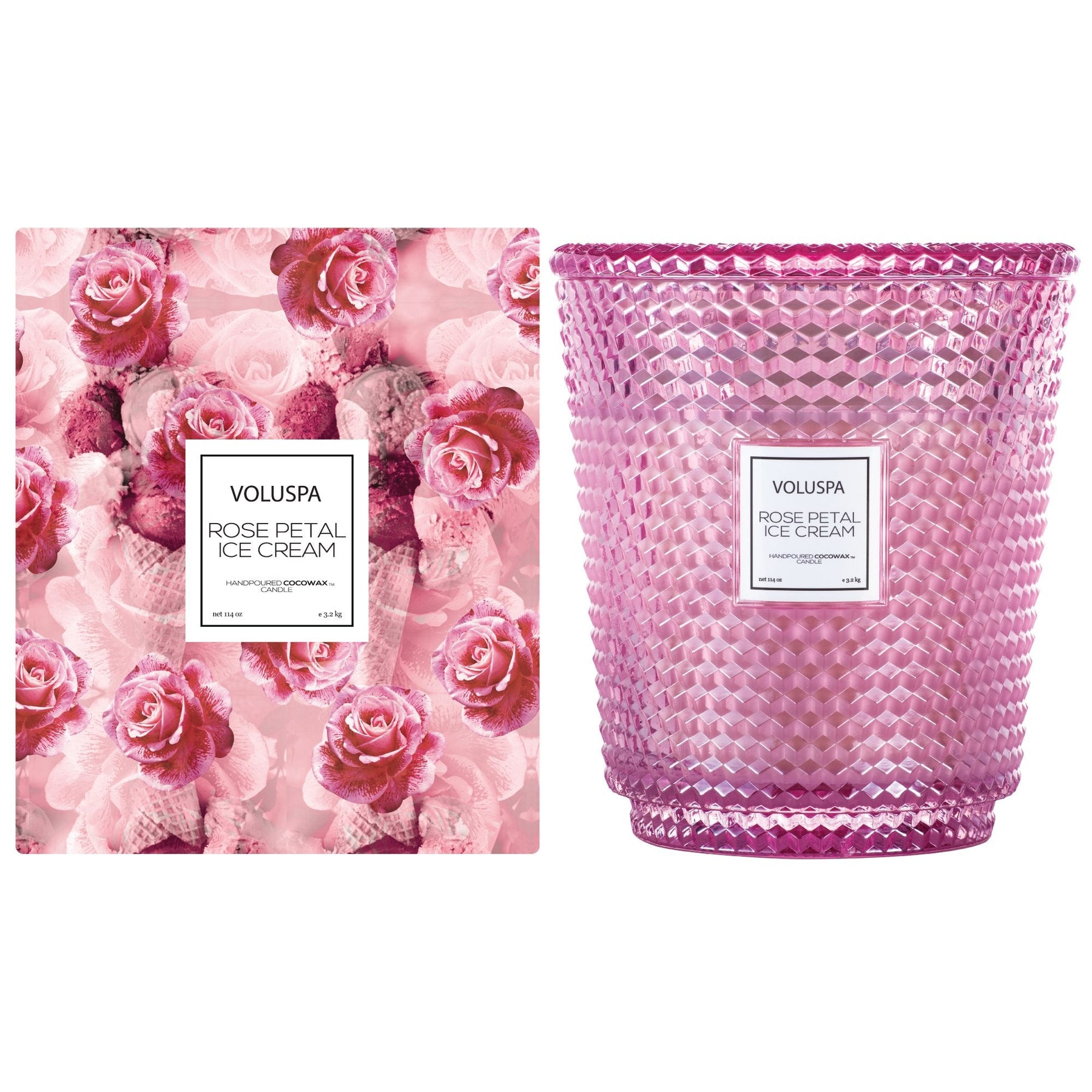 Rose Petal Ice Cream | 5 Wick Hearth Candle | VOLUSPA