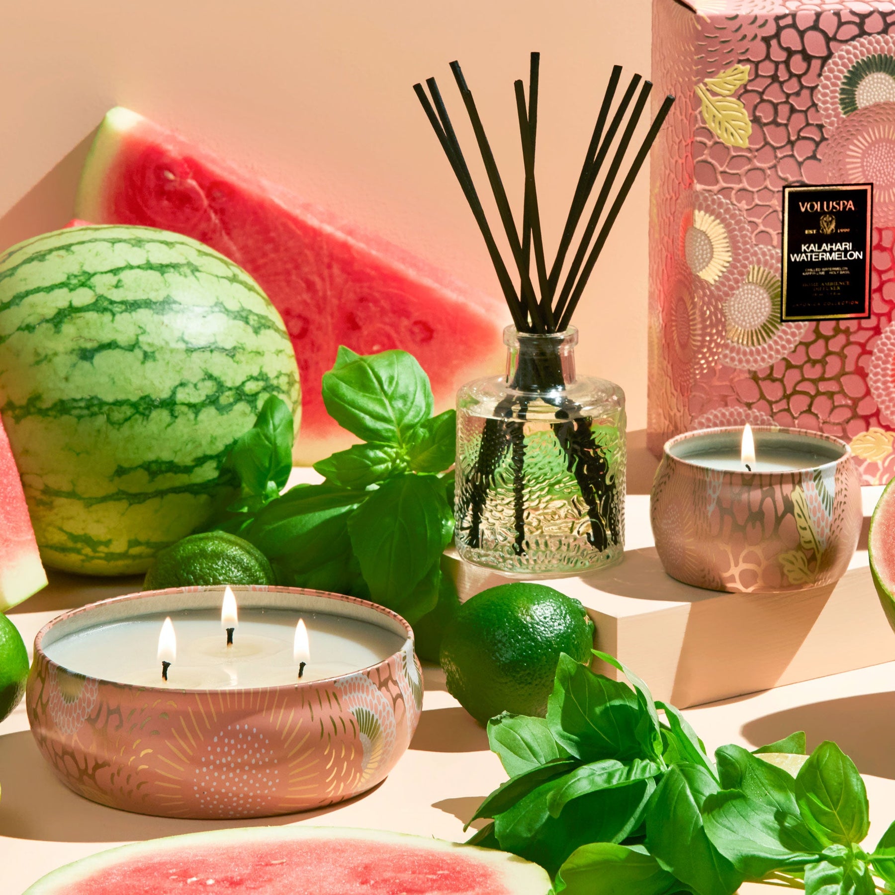 Kalahari Watermelon | 3 Wick Tin Candle | VOLUSPA